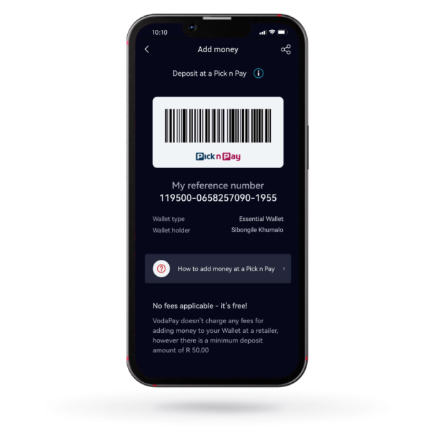 Vodapay Money Deposit | Vodacom